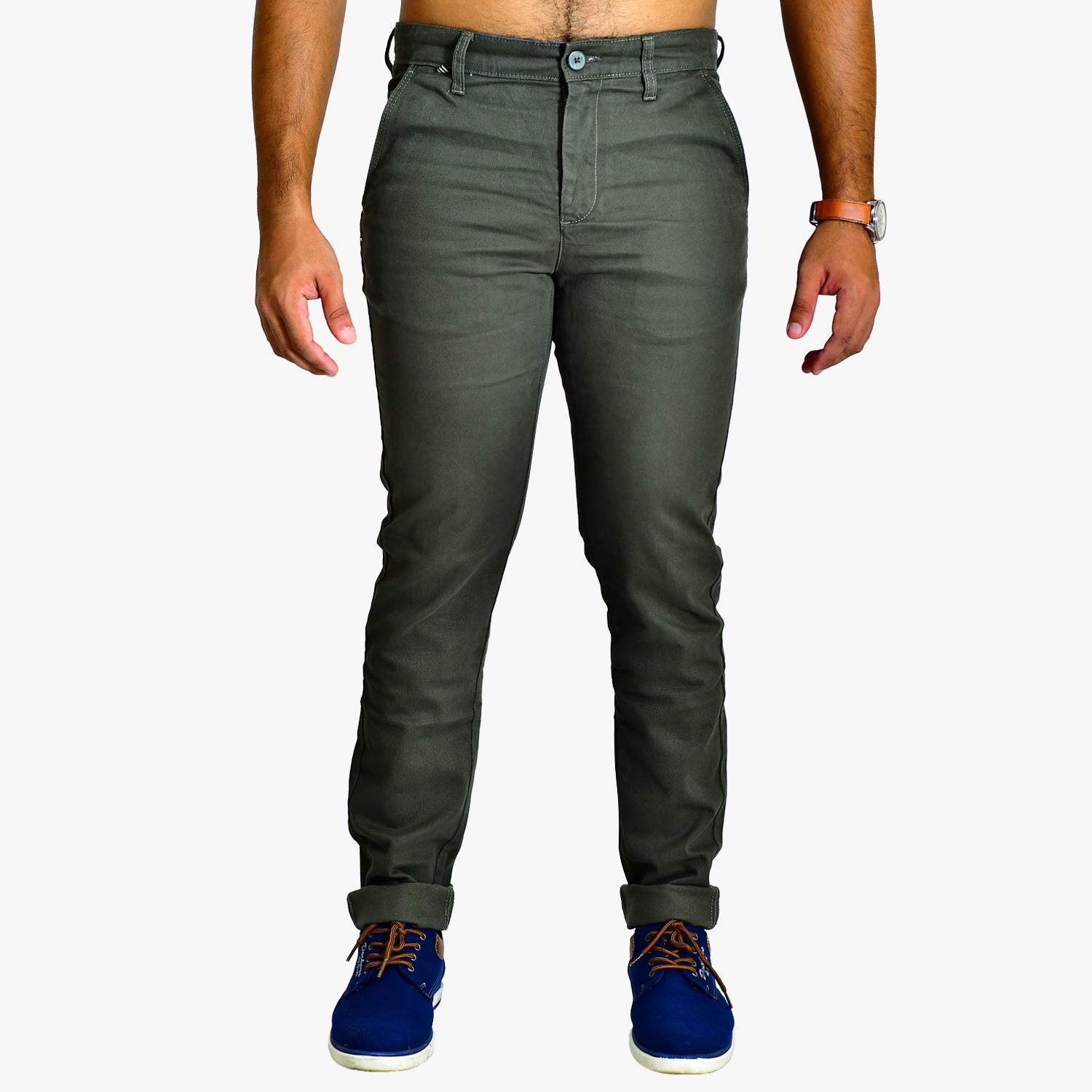 WOKE Men's Chino Slim Fit - Army Green – Ditch Plains Jeans